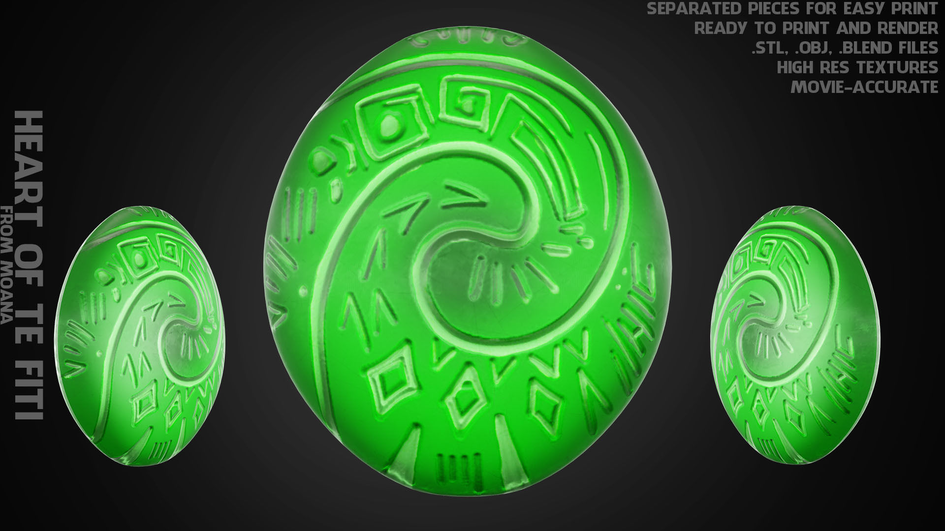 Moana Heart of Te Fiti For Cosplay 3D model 3D printable | CGTrader