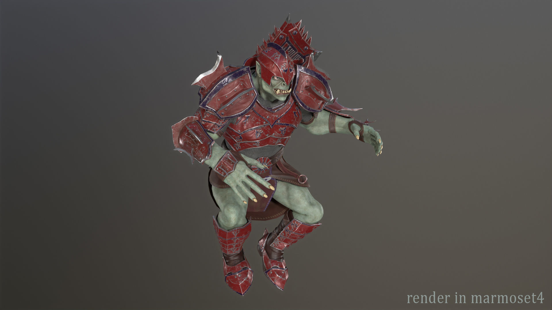 3D model Orc heavy warrior VR / AR / low-poly | CGTrader
