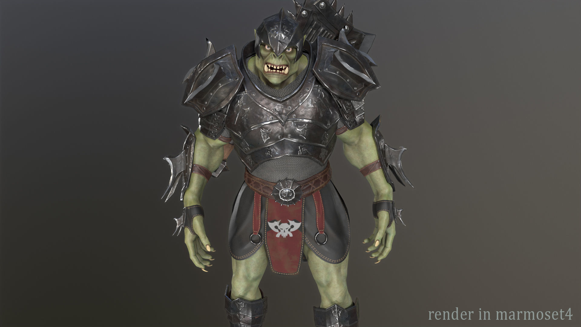 3D model Orc heavy warrior VR / AR / low-poly | CGTrader