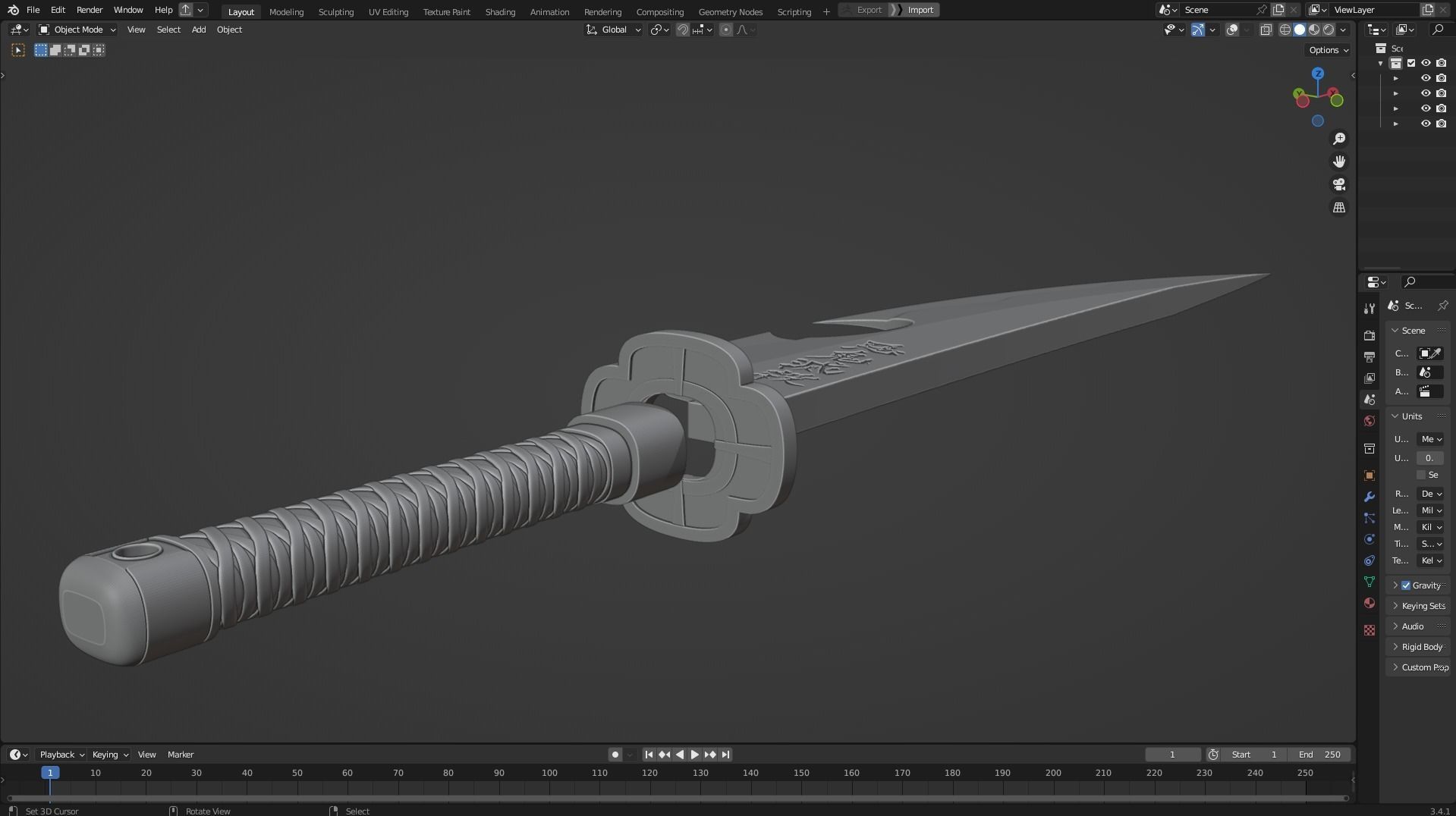 Tengen Uzui Dual Nichirin Cleavers for Cosplay 3D model 3D printable ...