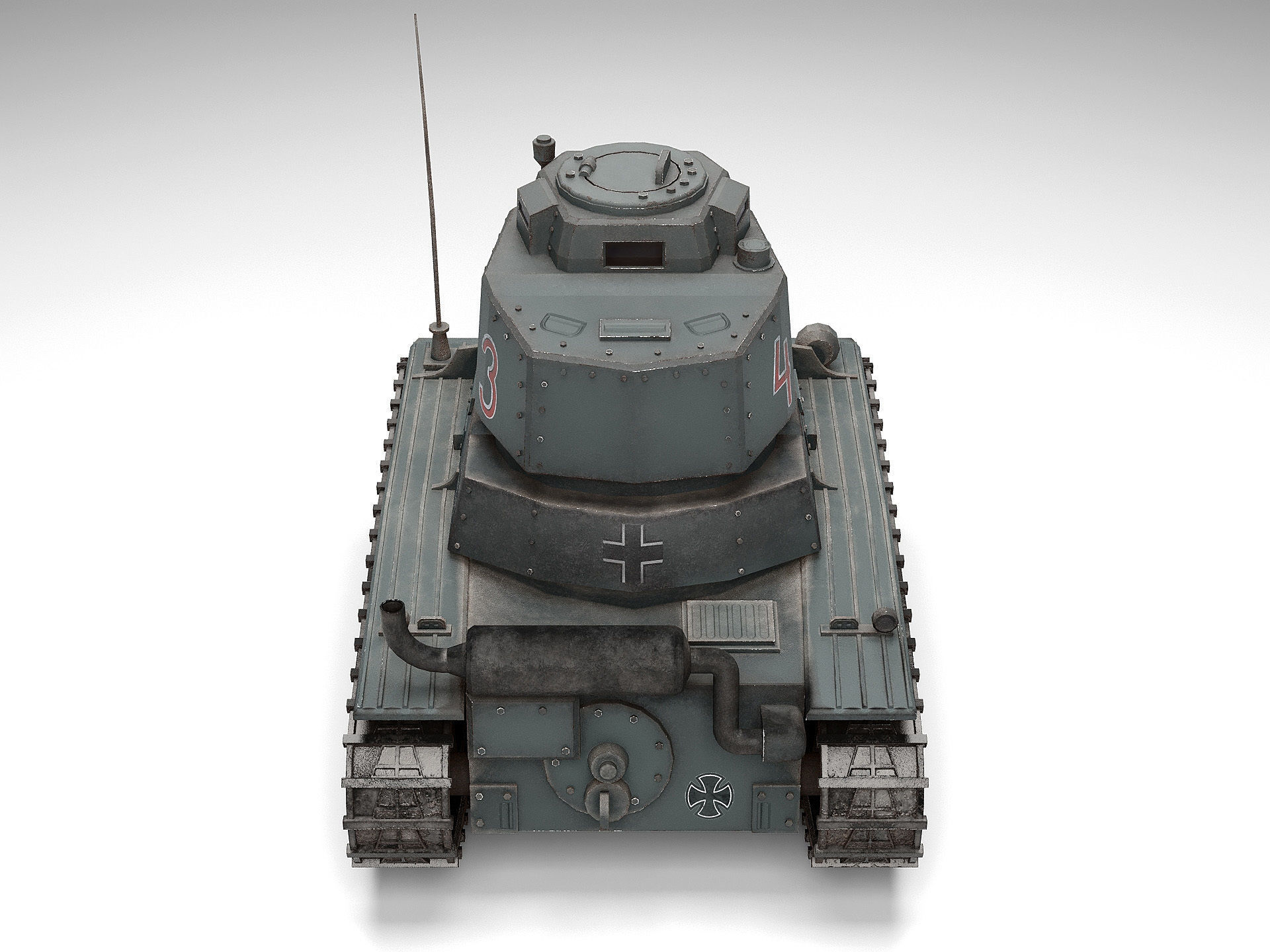 3D model Meng German Light Panzer 38T World War Toons VR / AR / low ...