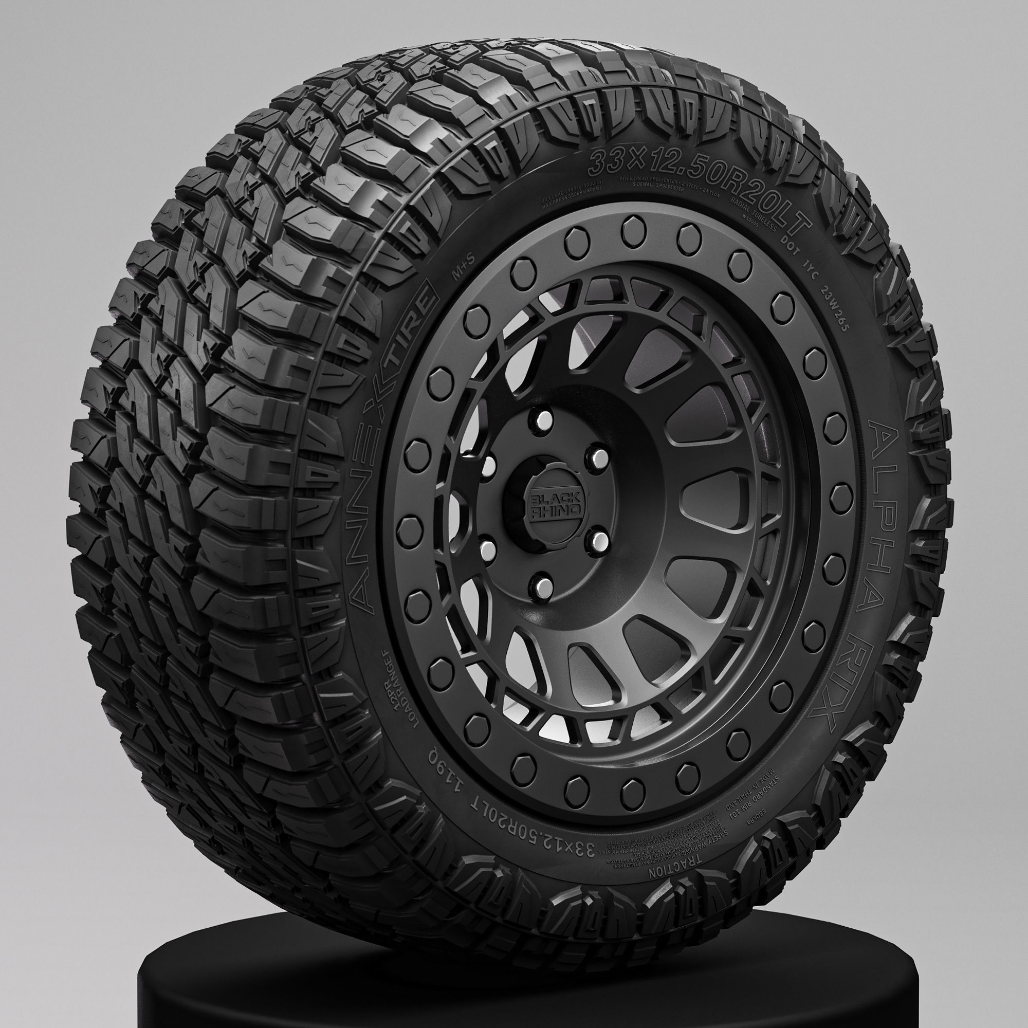 Annex Alpha RTX Offroad Tire 3D Model 3D model | CGTrader