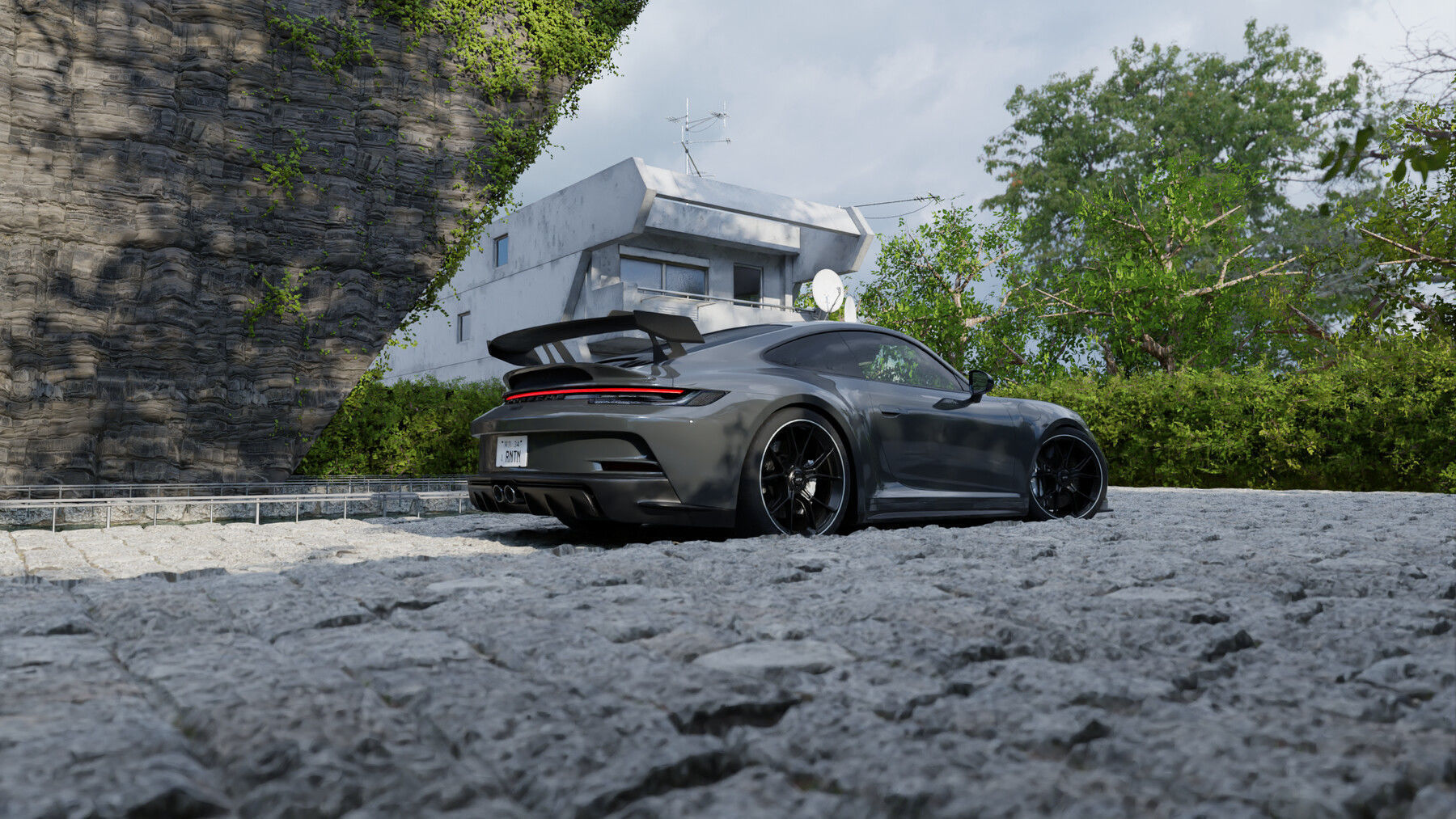 Automotive Render Scene 3D Blender File Textured 3D model | CGTrader