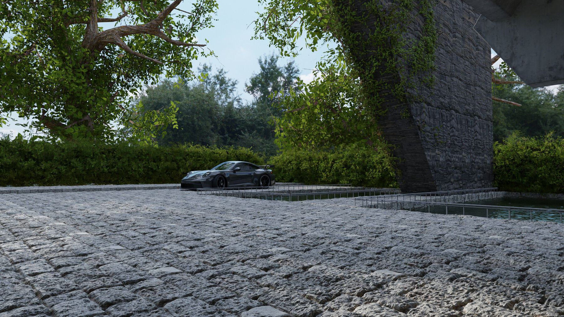 Automotive Render Scene 3D Blender File Textured 3D model | CGTrader