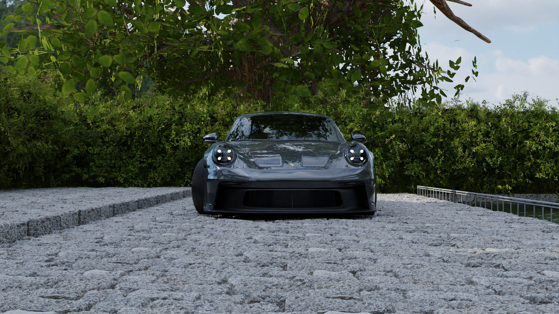 Automotive Render Scene 3D Blender File Textured 3D model | CGTrader