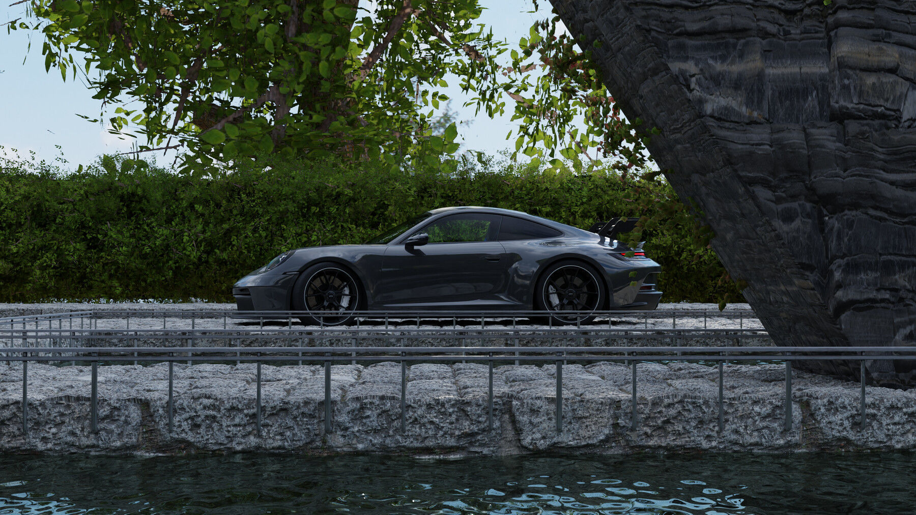 Automotive Render Scene 3D Blender File Textured 3D model | CGTrader