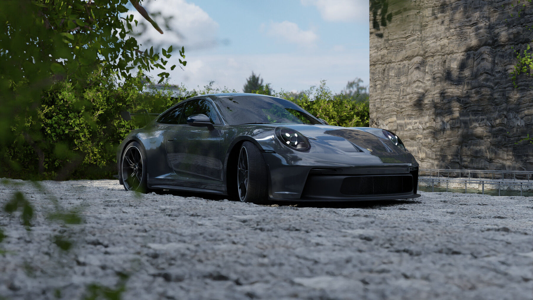 Automotive Render Scene 3D Blender File Textured 3D model | CGTrader