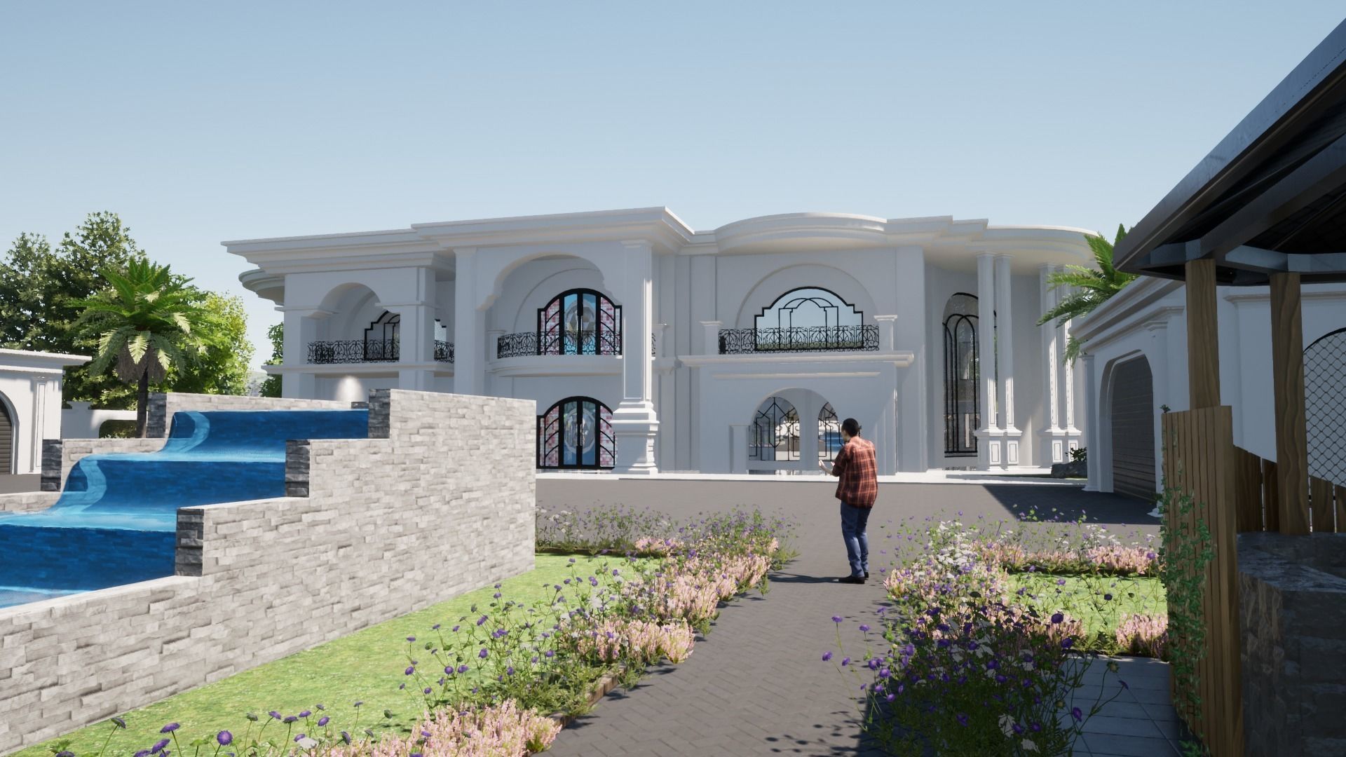 3D model Luxury Grand house VR / AR / low-poly | CGTrader