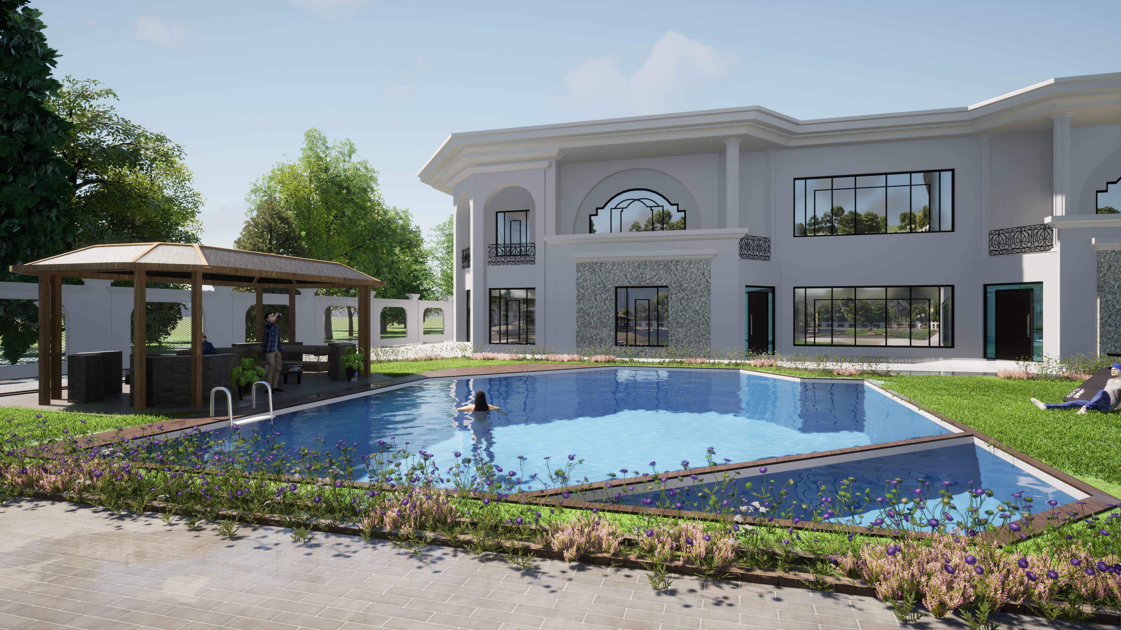 3D model Luxury Grand house VR / AR / low-poly | CGTrader