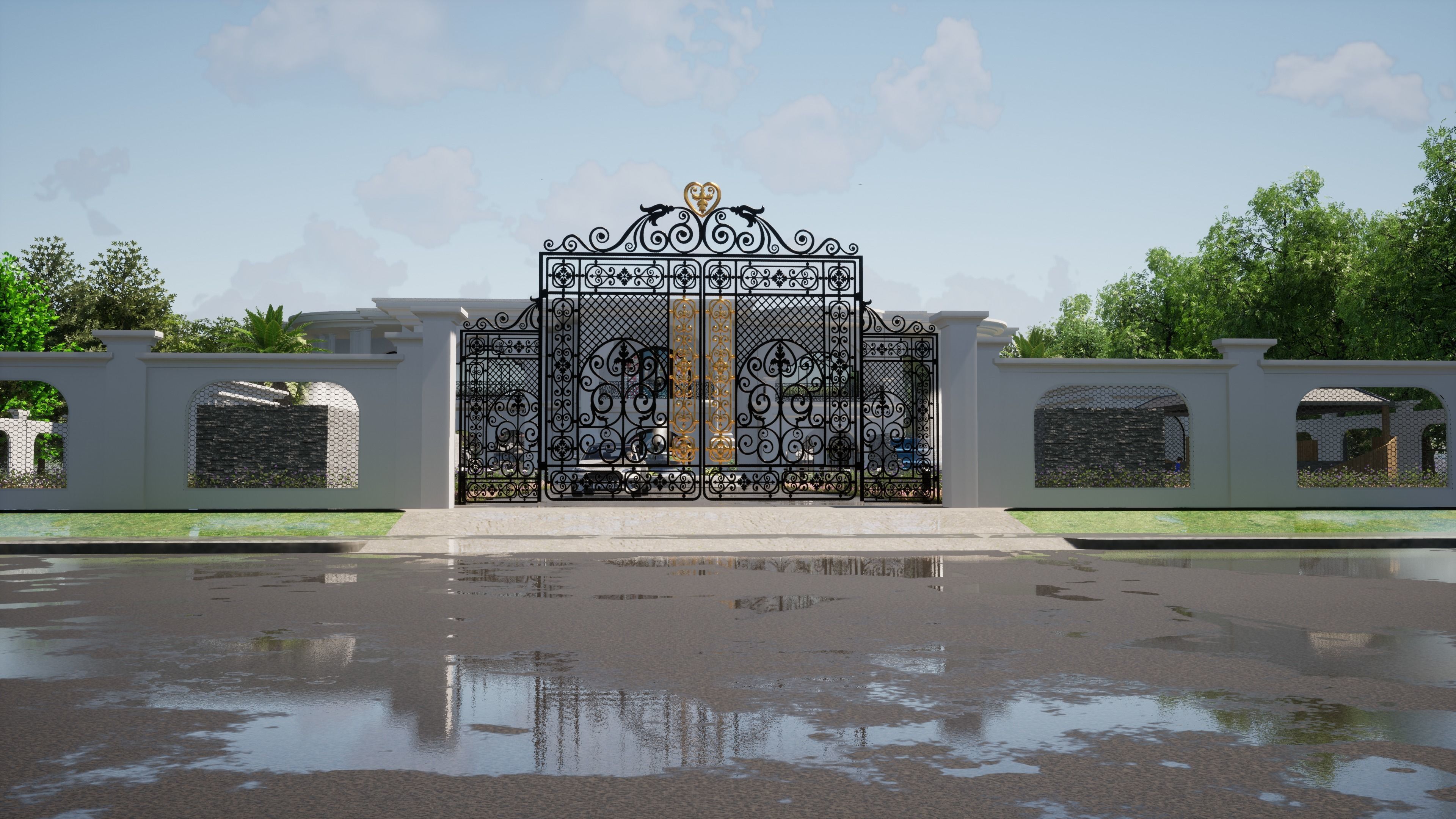 3D model Luxury Grand house VR / AR / low-poly | CGTrader