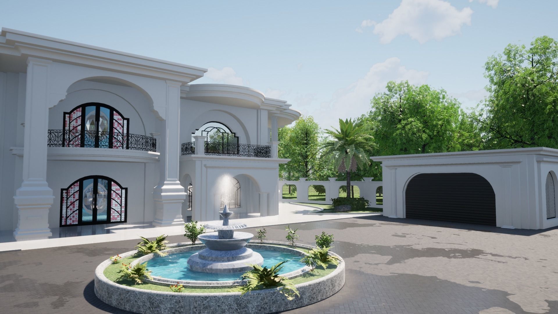 3D model Luxury Grand house VR / AR / low-poly | CGTrader