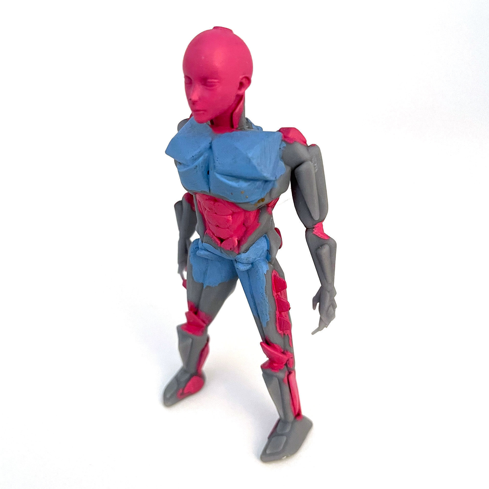 Sci-Fi Cyborg Figure STL 3d Print File Royalty Free 3D model 3D ...