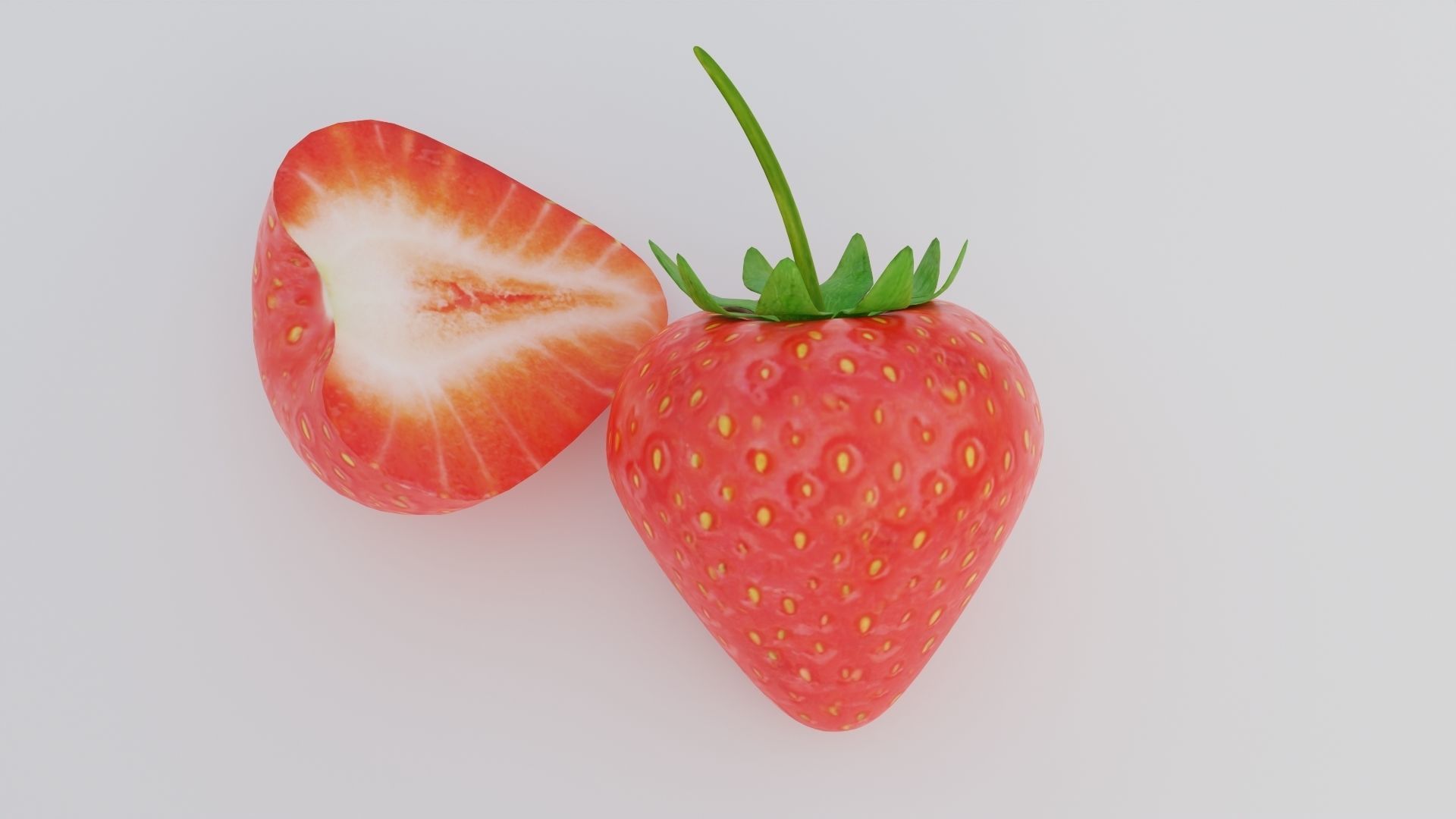 3D model Realistic Strawberry VR / AR / low-poly | CGTrader