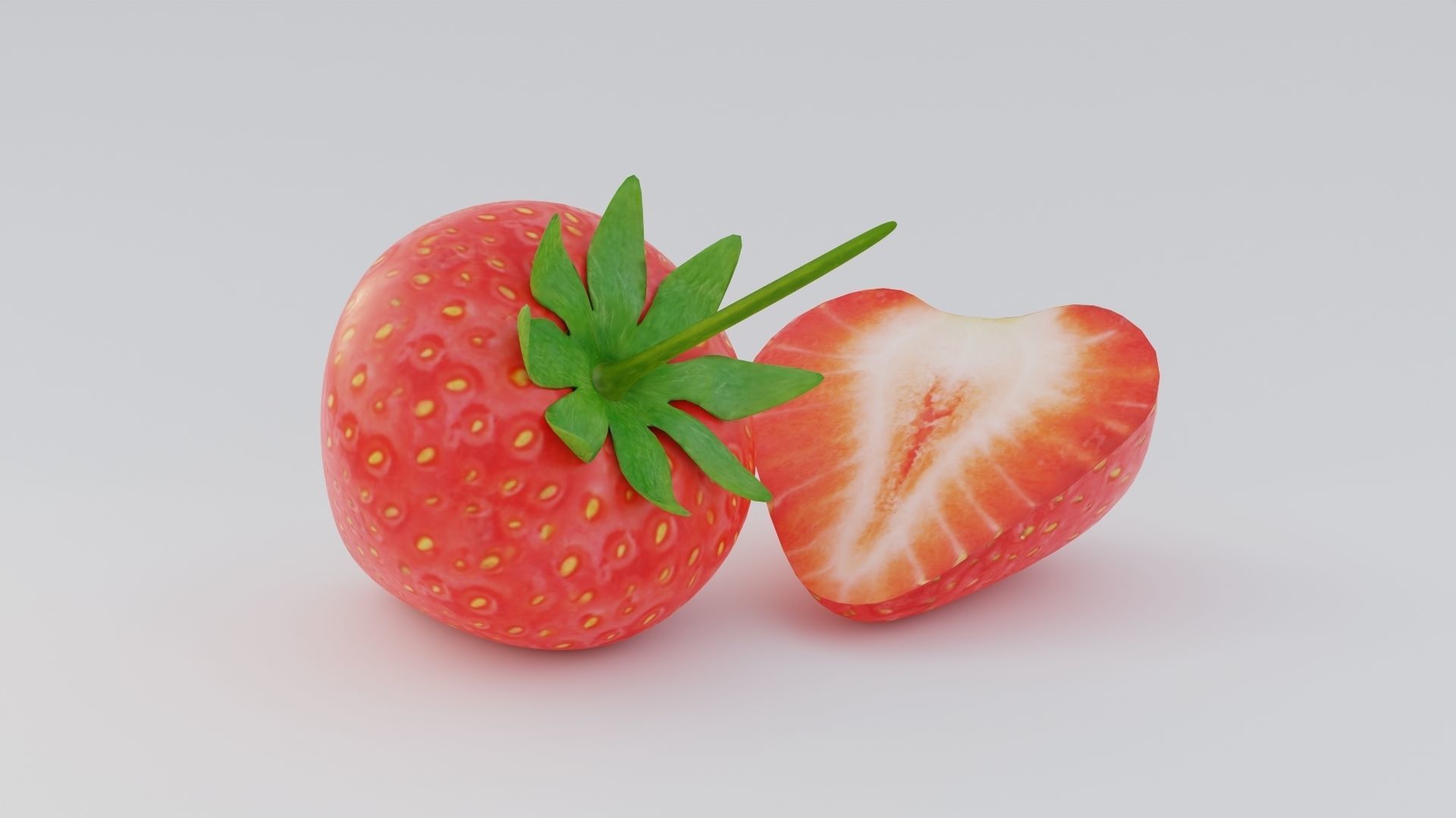 3D model Realistic Strawberry VR / AR / low-poly | CGTrader
