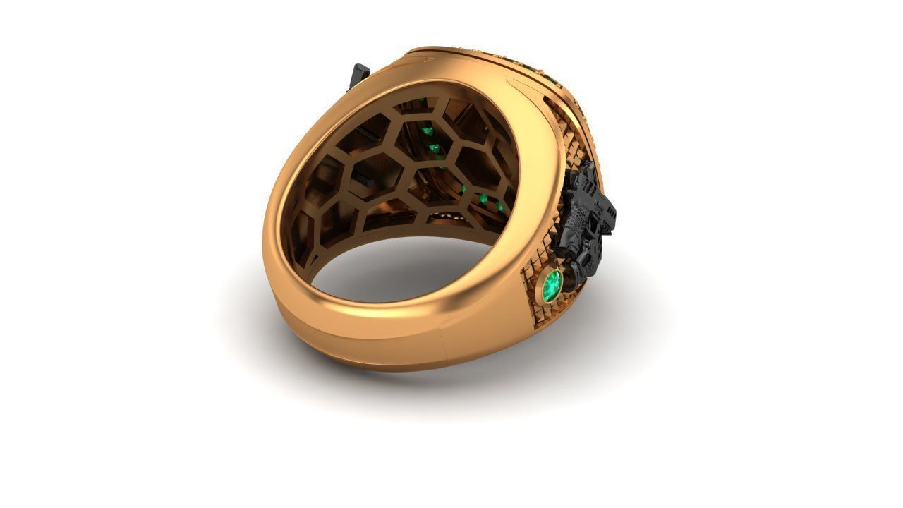 rooster ring-Anillo Gallo 3D model 3D printable | CGTrader