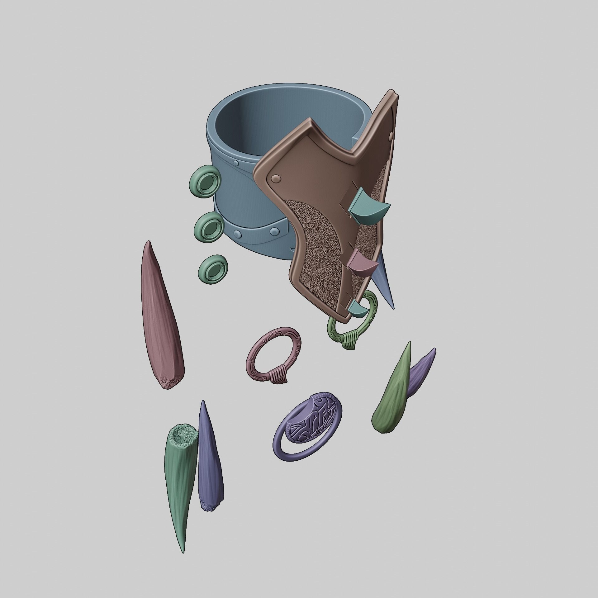 Karlach accessories set Baldurs Gate 3 3D model 3D printable | CGTrader