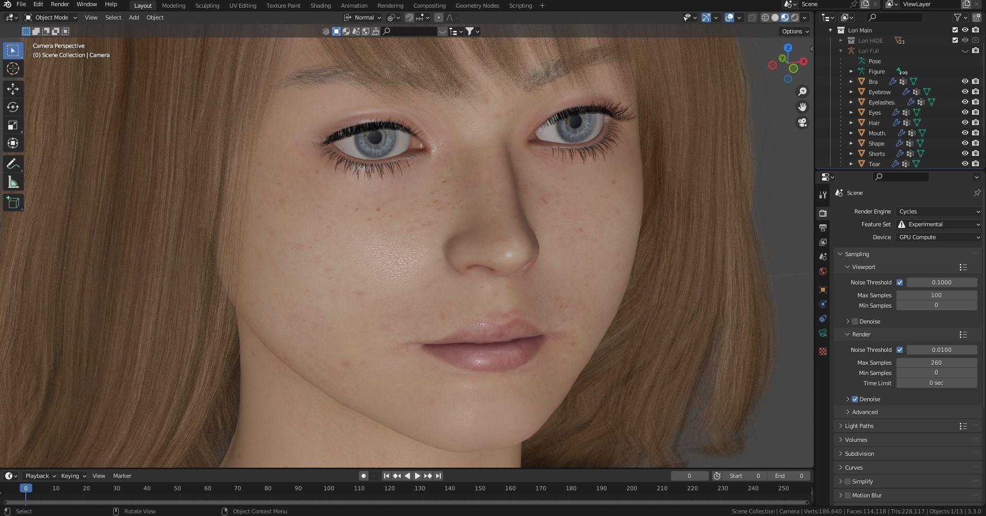 Lori American Teen Summer 3D model rigged | CGTrader