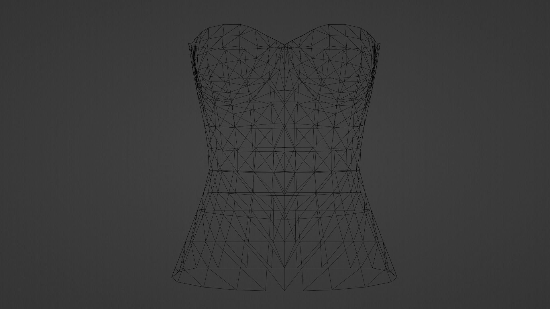 3D model Victorian Steampunk Corset Stylized for Anime VR / AR / low ...