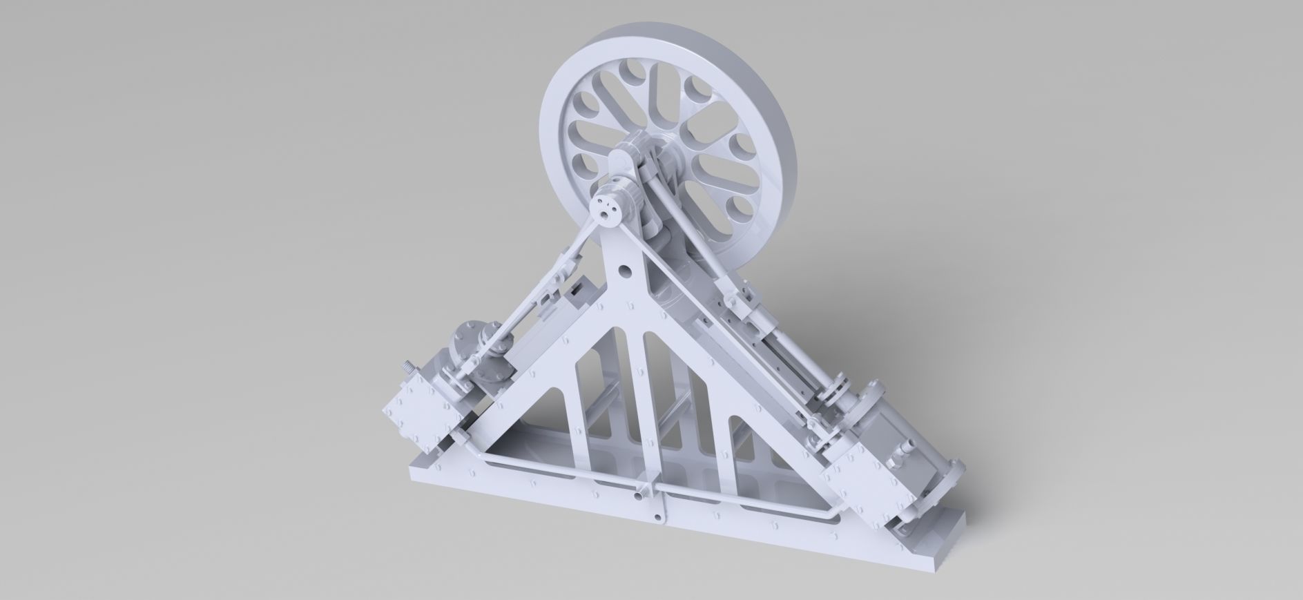 A Simple 2 Cylinder Diagonal Steam Engine 3D model | CGTrader