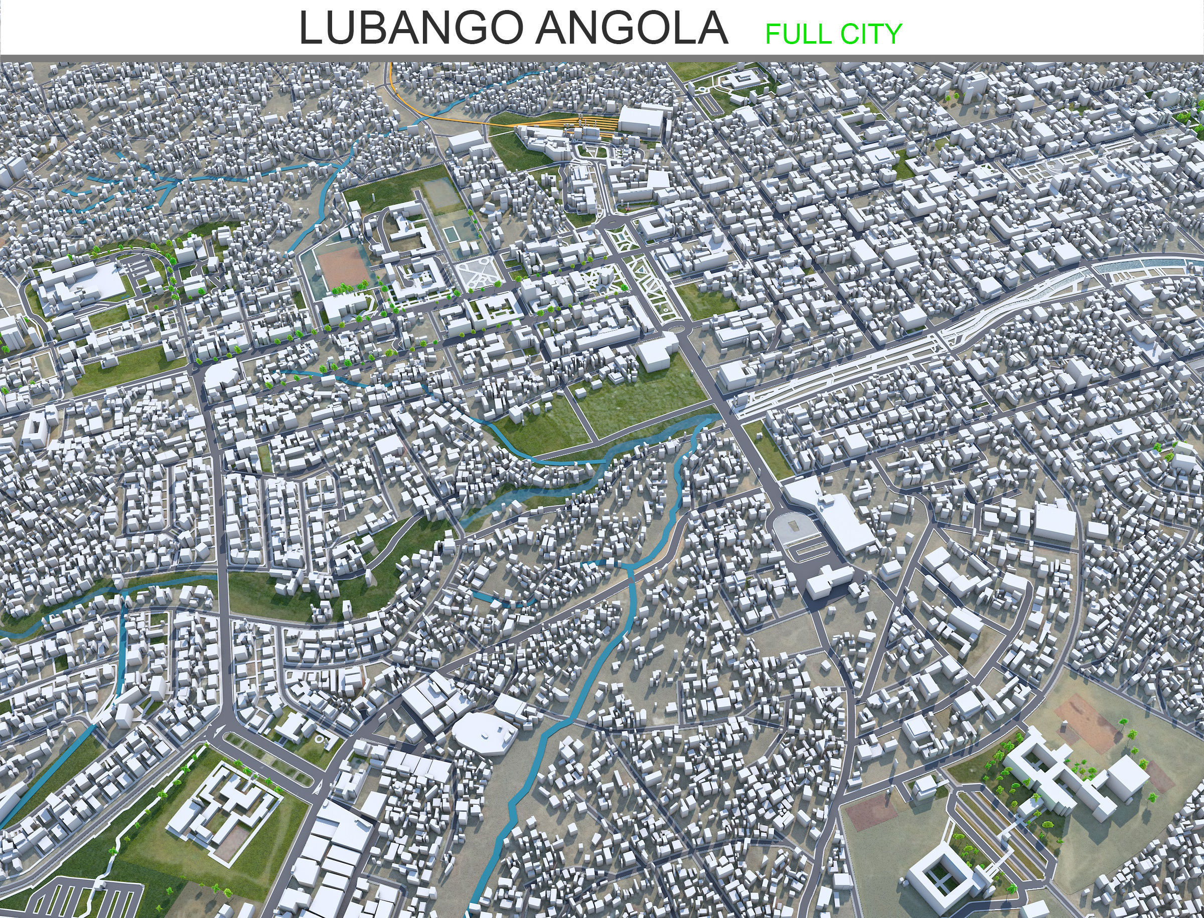 3D model Lubango Angola 30km AI VR / AR / low-poly | CGTrader