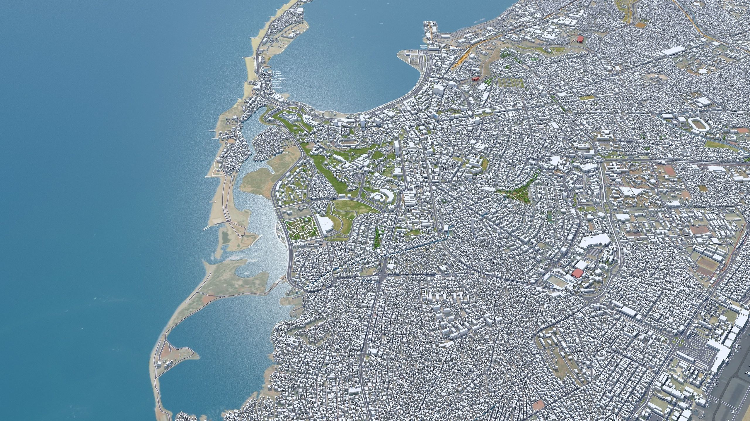 3D model Luanda Angola 45km AI VR / AR / low-poly | CGTrader