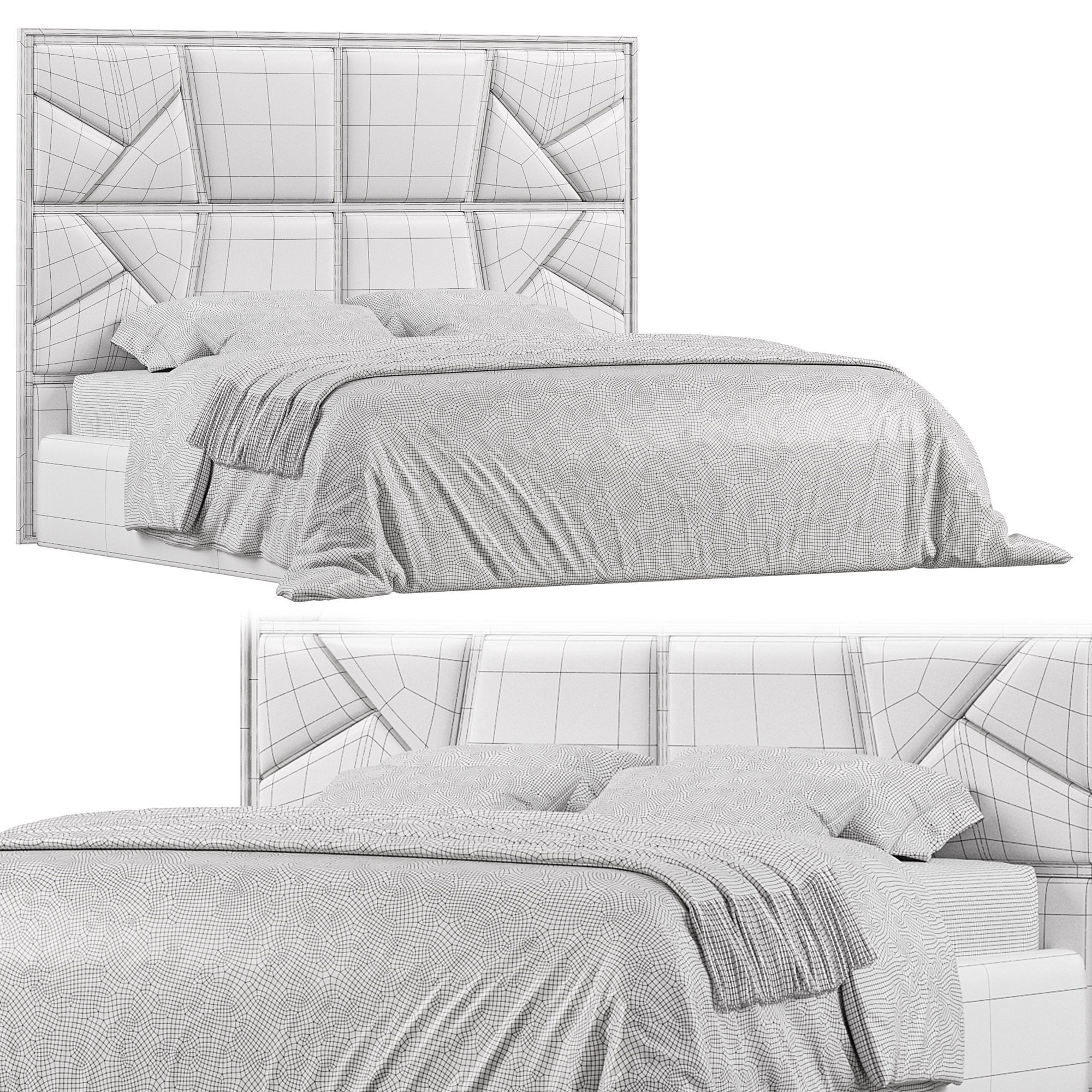 Mondrian Bed By Neopoliscasa Collection 3D model | CGTrader