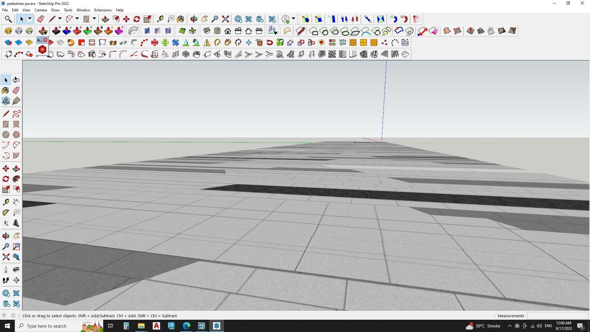 pedestrian pavers 3d model 3D model | CGTrader