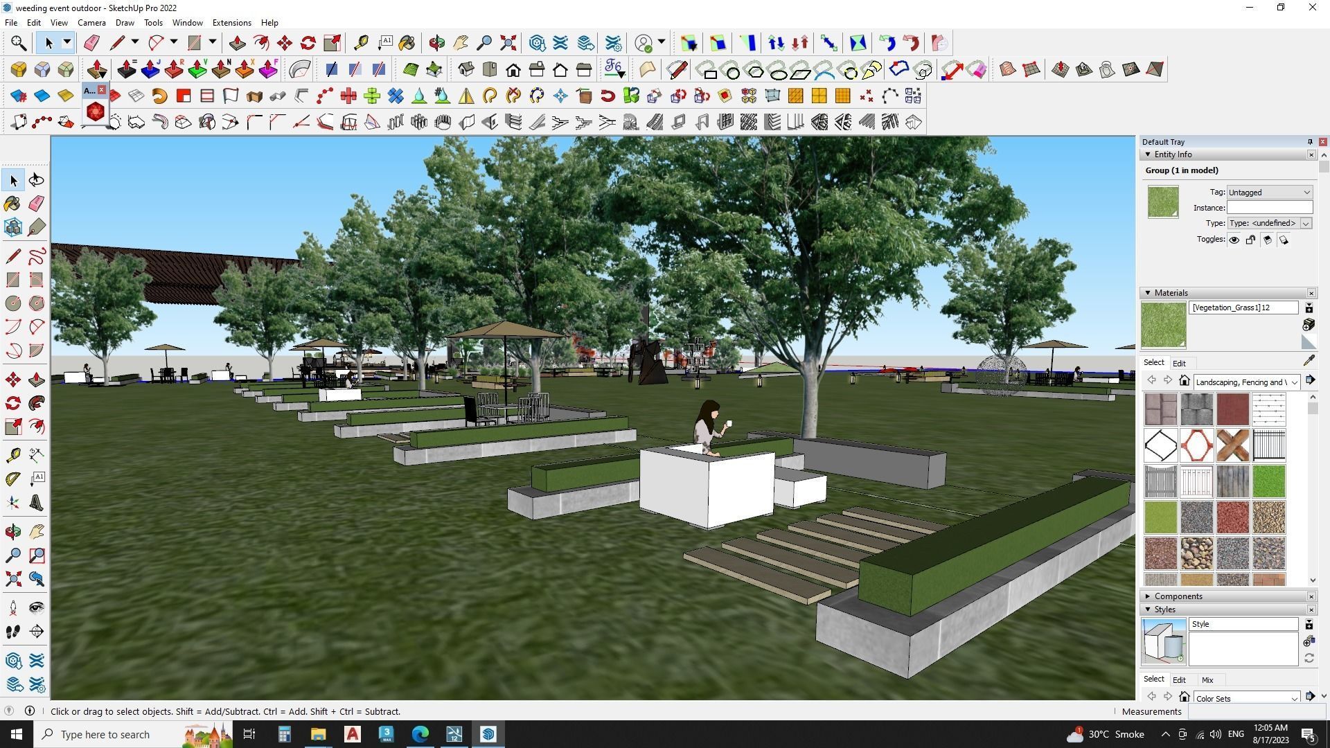 wedding event outdoor 3d model 3D model | CGTrader
