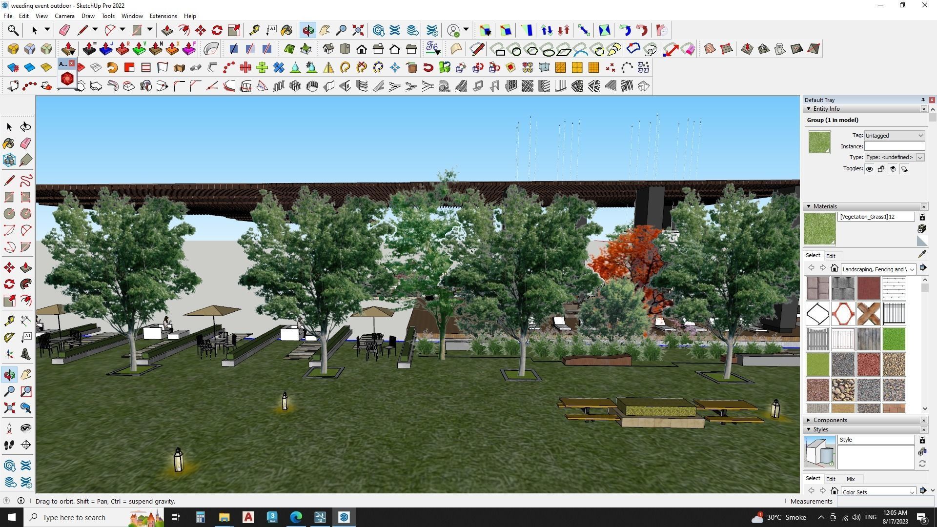 wedding event outdoor 3d model 3D model | CGTrader