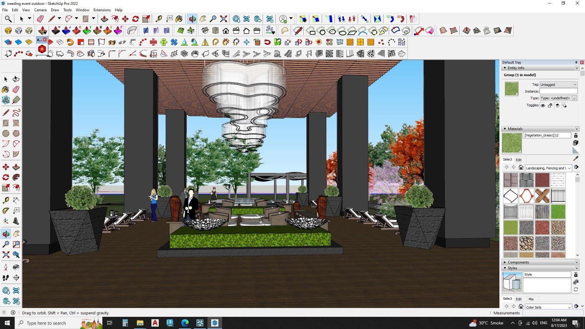 wedding event outdoor 3d model 3D model | CGTrader