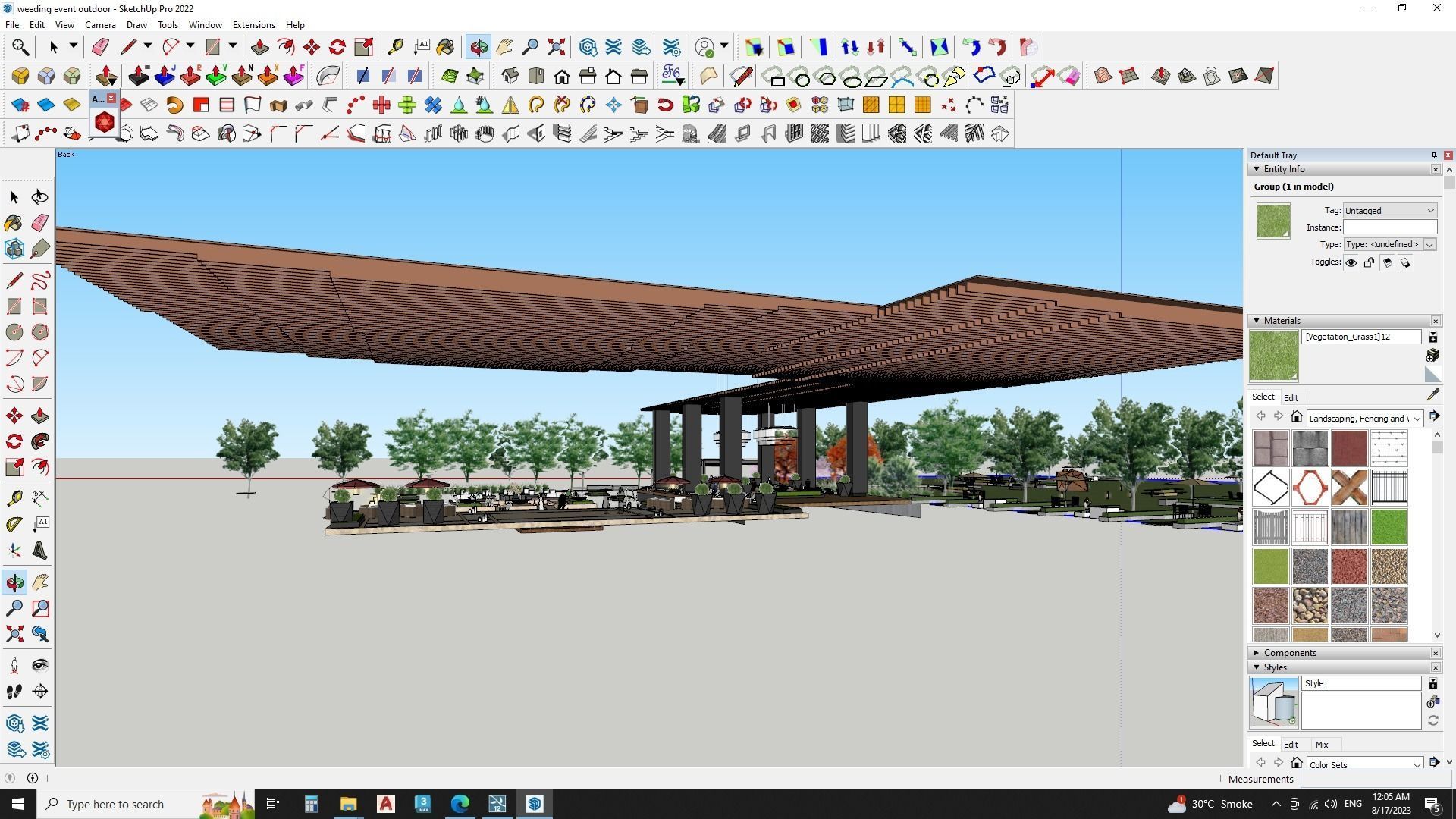 wedding event outdoor 3d model 3D model | CGTrader