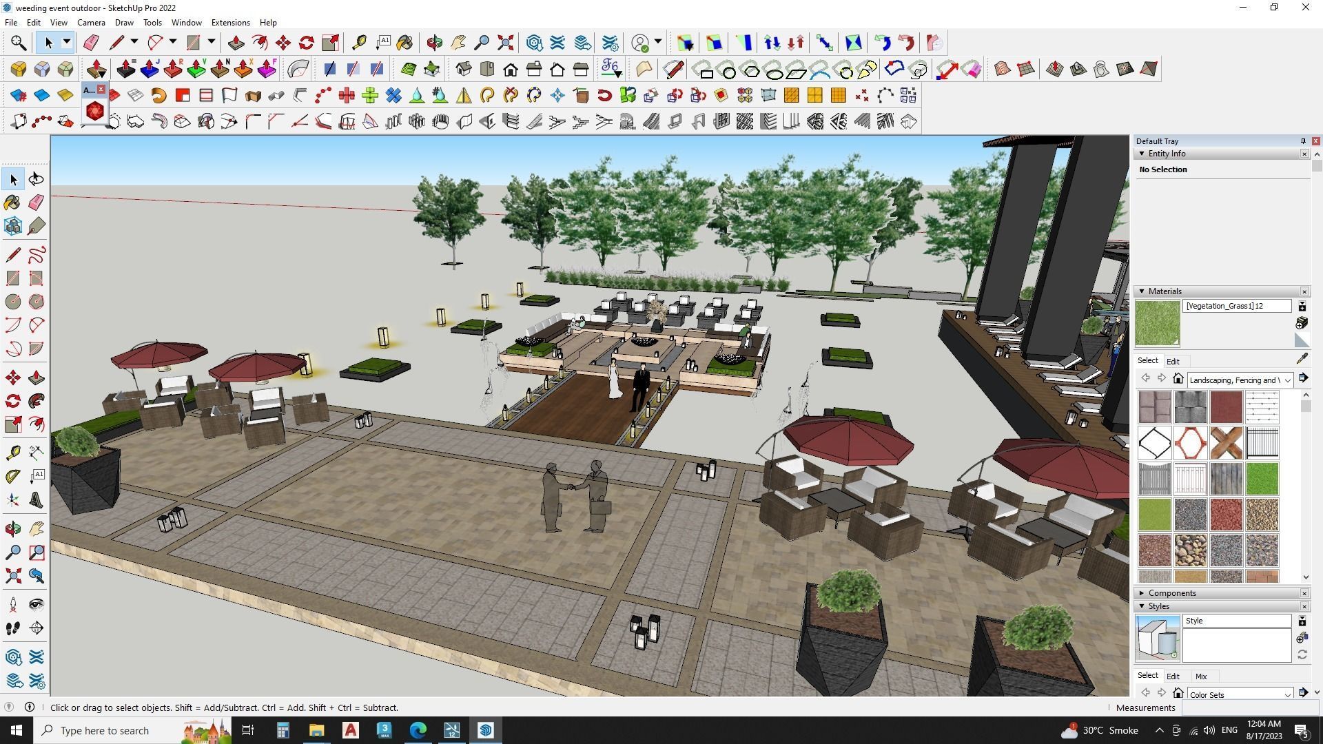 wedding event outdoor 3d model 3D model | CGTrader