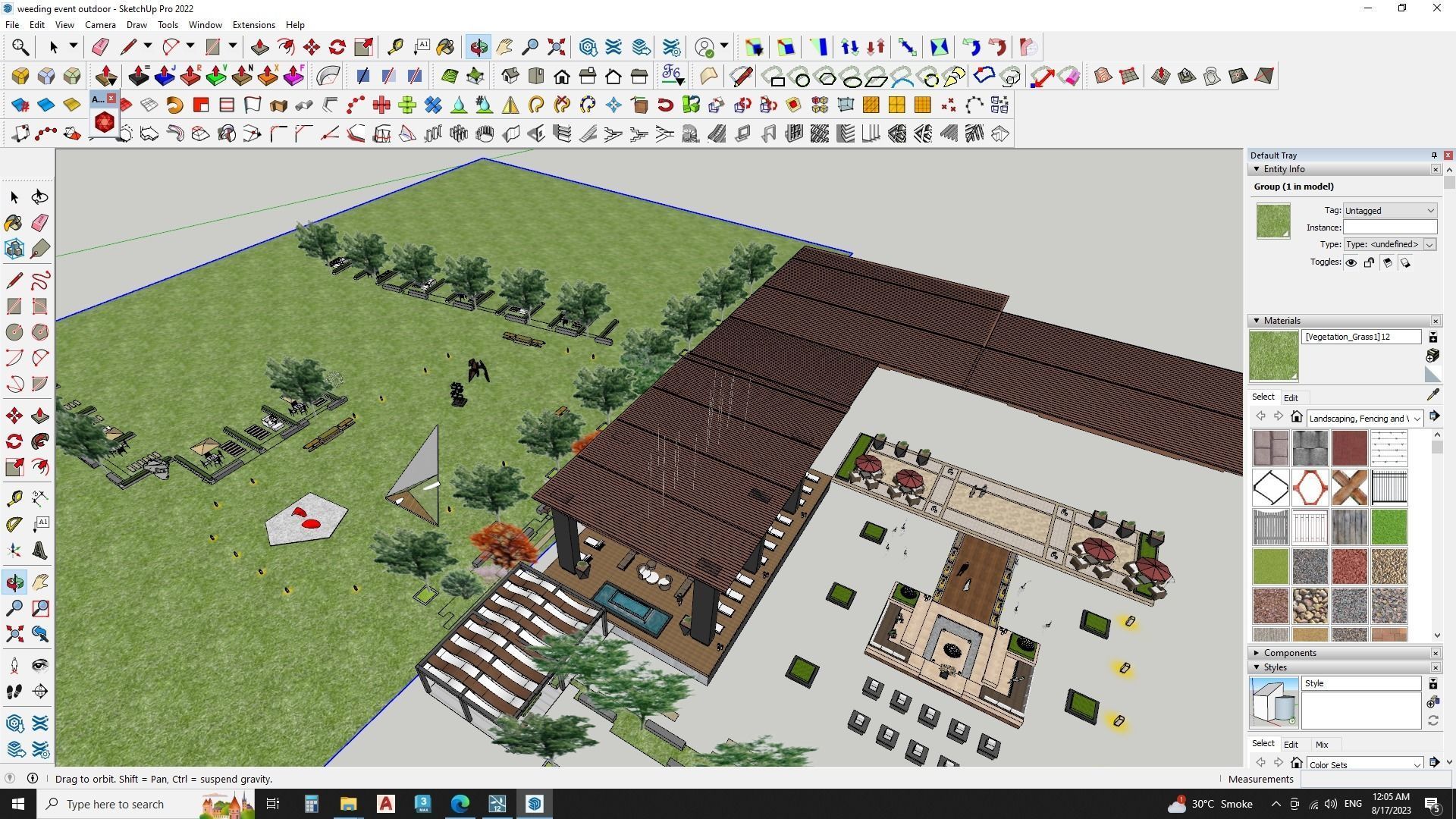 wedding event outdoor 3d model 3D model | CGTrader