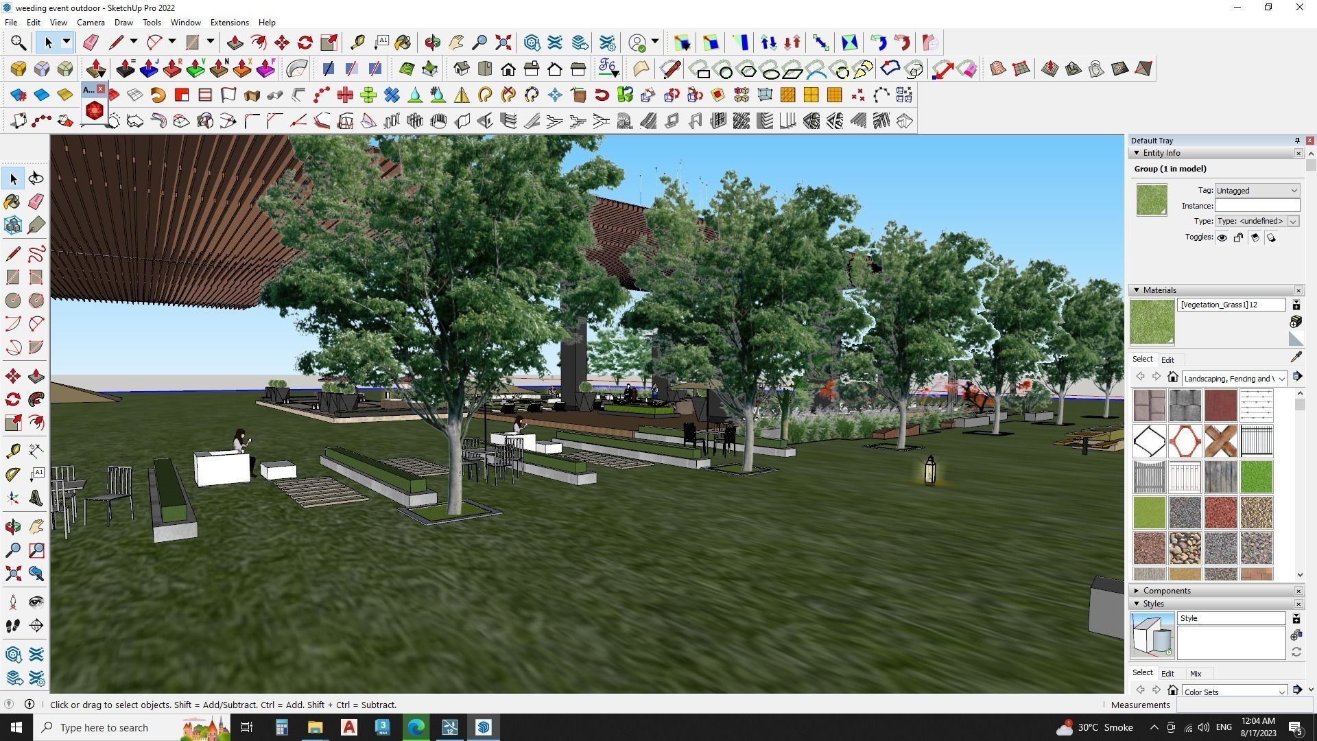 wedding event outdoor 3d model 3D model | CGTrader