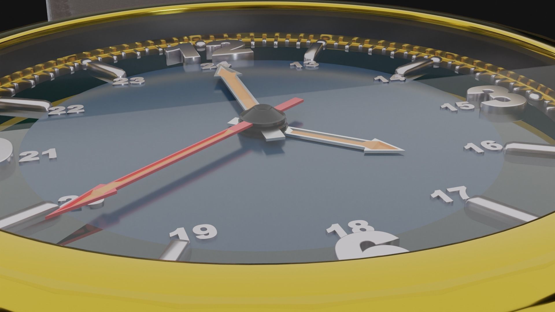 Golden watch 3d model 3D model | CGTrader