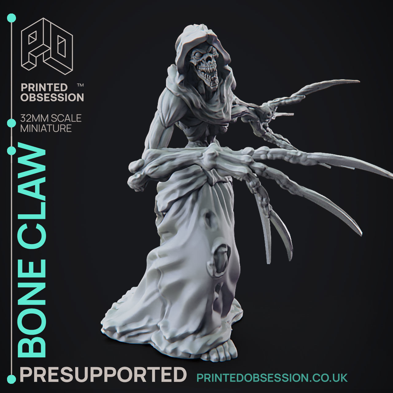 Bone Claw - 3D Printable TTRPG - PRESUPPORTED - 32mm Scale 3D model 3D ...