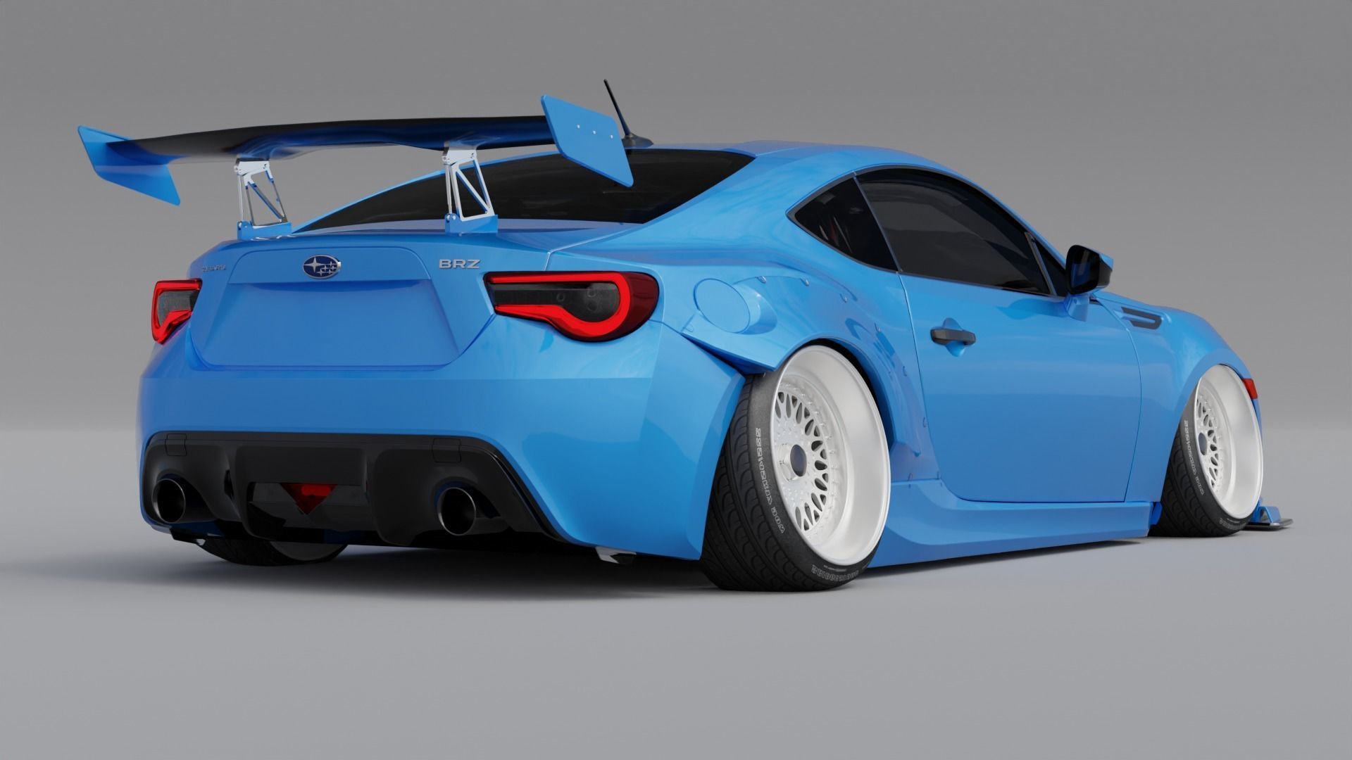HIGHPOLY Subaru BRZ Custom Widebody 3D Blend File 3D model | CGTrader