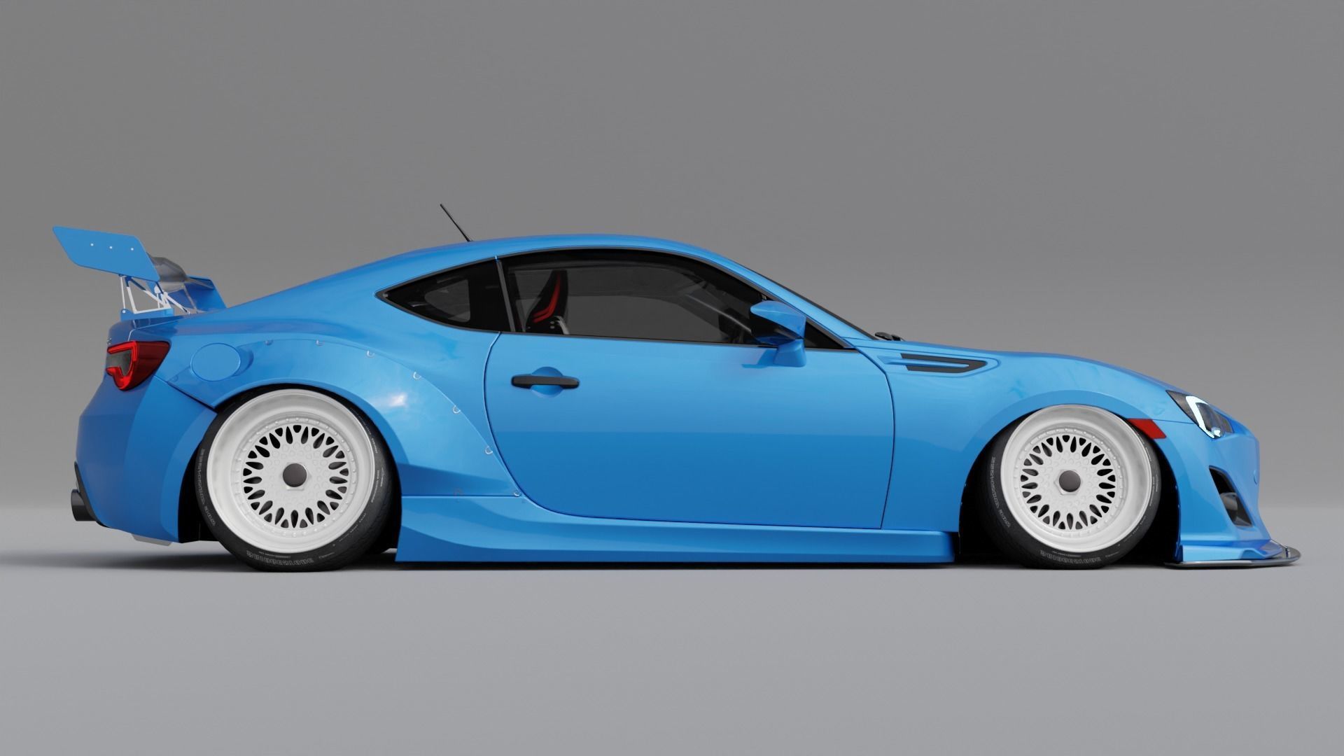 HIGHPOLY Subaru BRZ Custom Widebody 3D Blend File 3D model | CGTrader