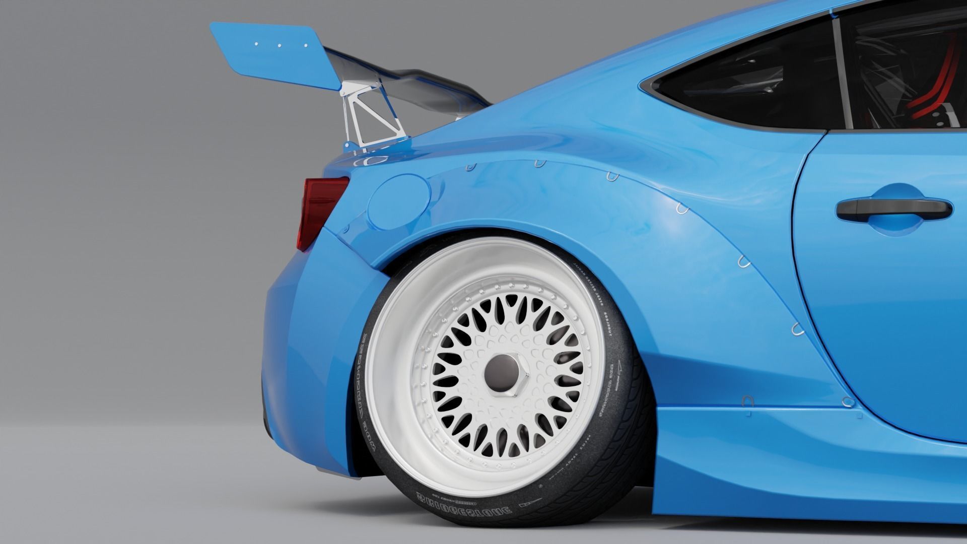 HIGHPOLY Subaru BRZ Custom Widebody 3D Blend File 3D model | CGTrader