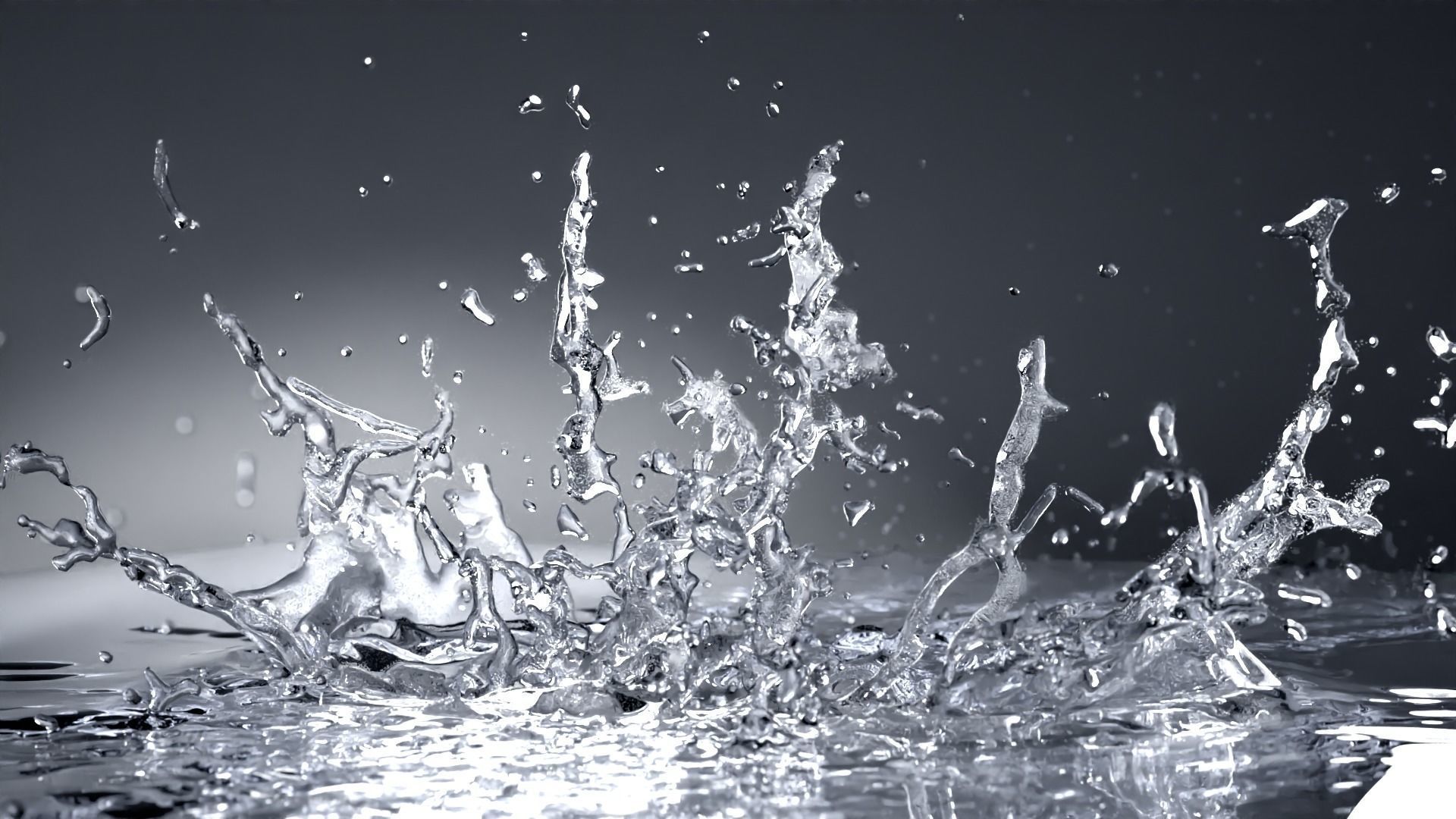 Animated liquid water splash simulation 3D model animated | CGTrader