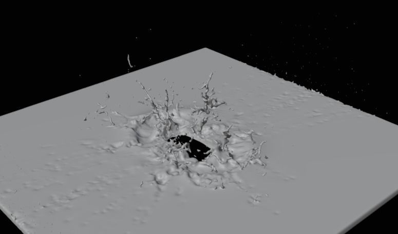 Animated liquid water splash simulation 3D model animated | CGTrader