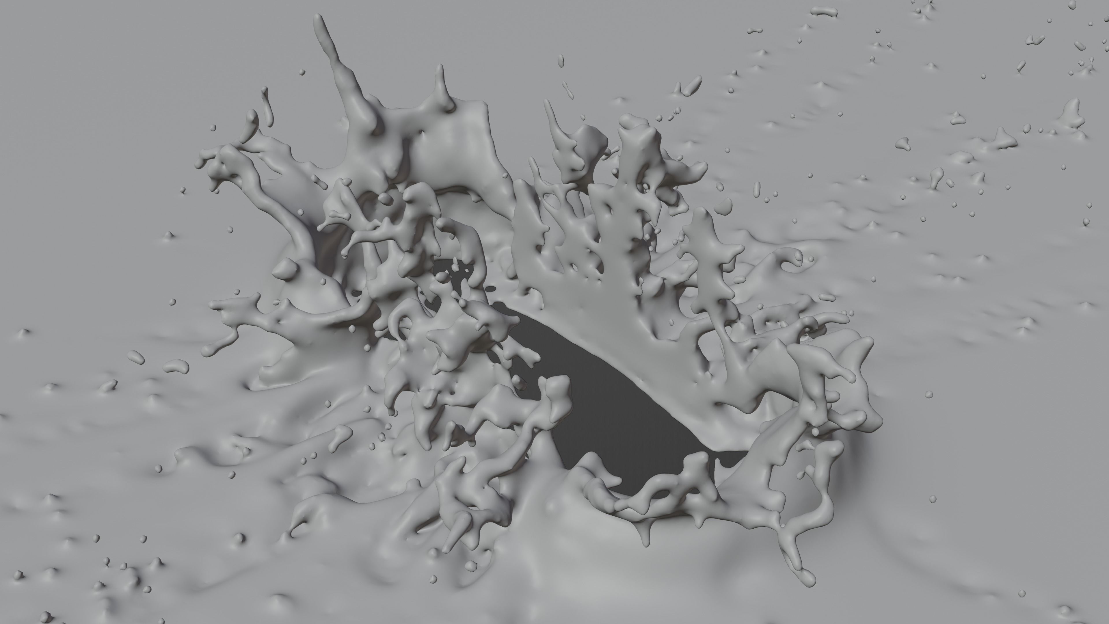 Animated liquid water splash simulation 3D model animated | CGTrader