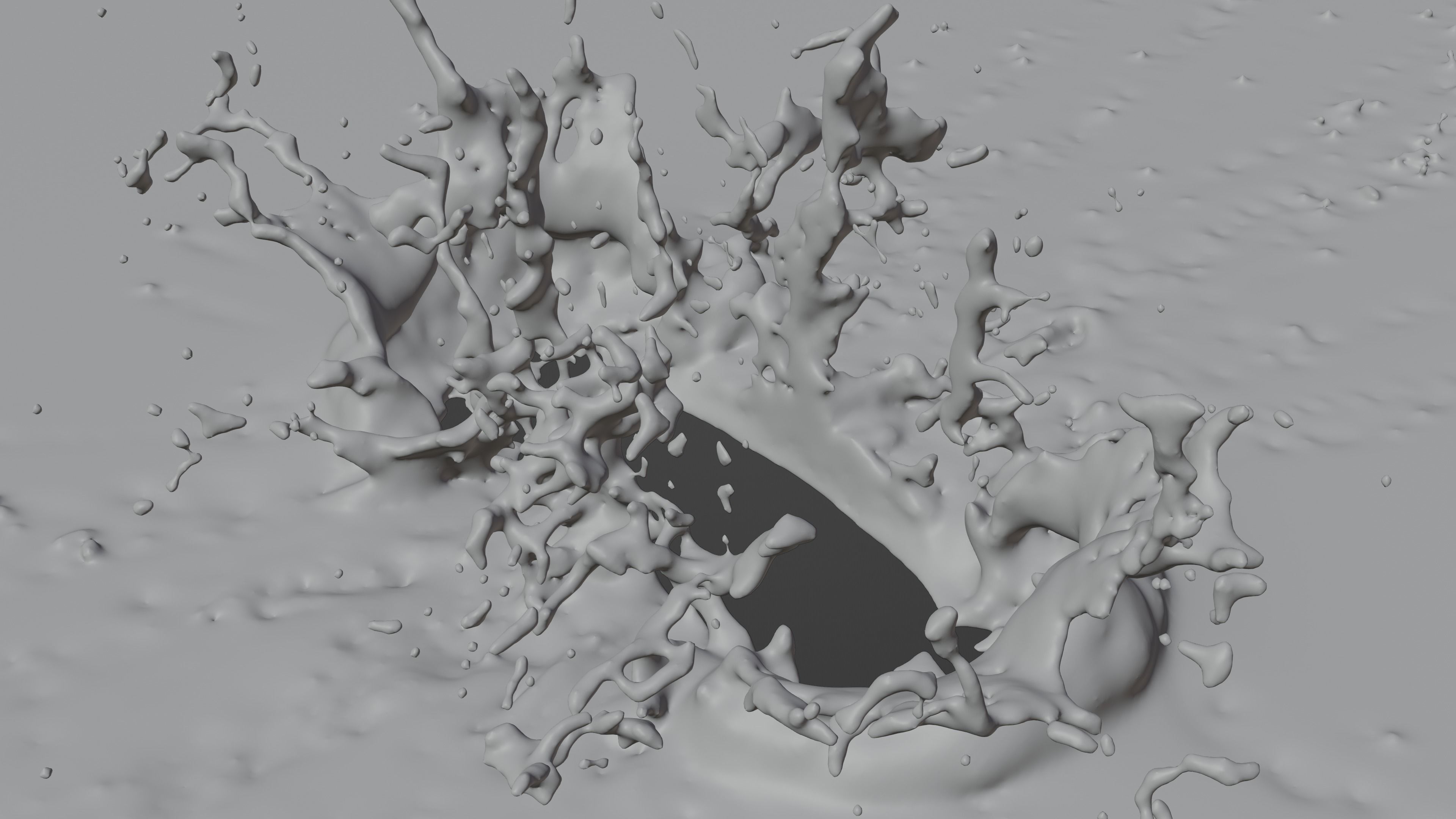 Animated liquid water splash simulation 3D model animated | CGTrader