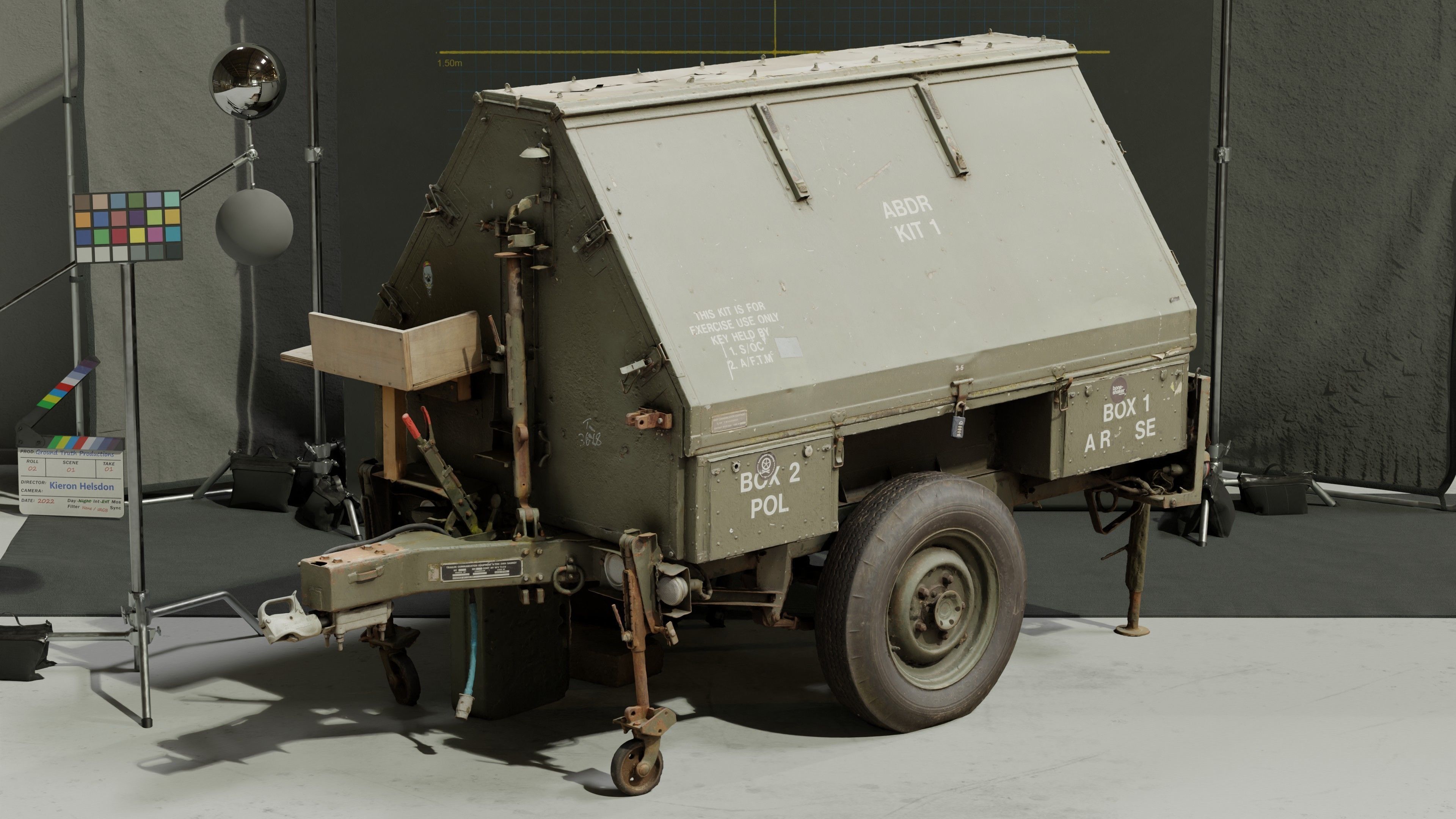 3D model Photogrammetry Model of Military Comms Vehicle VR / AR / low ...