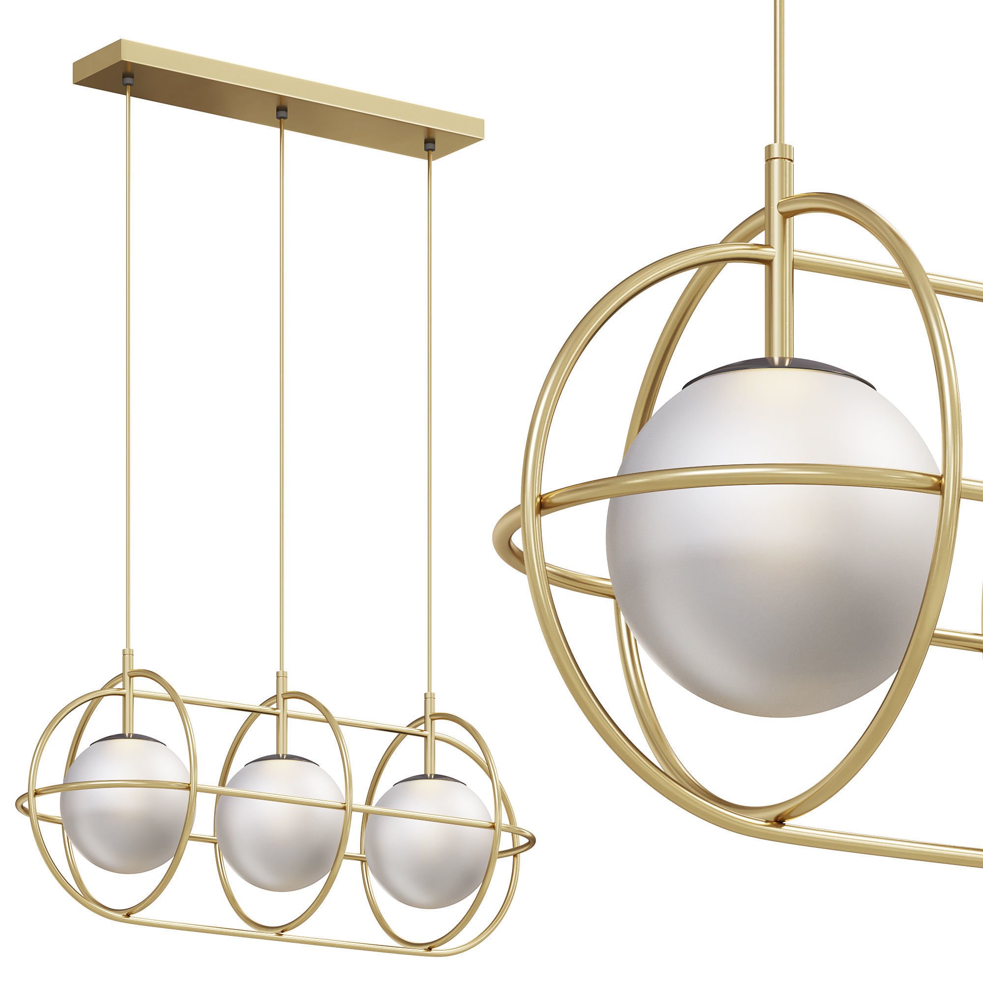 Eclipse Linear Pendant by lightology 3D model | CGTrader