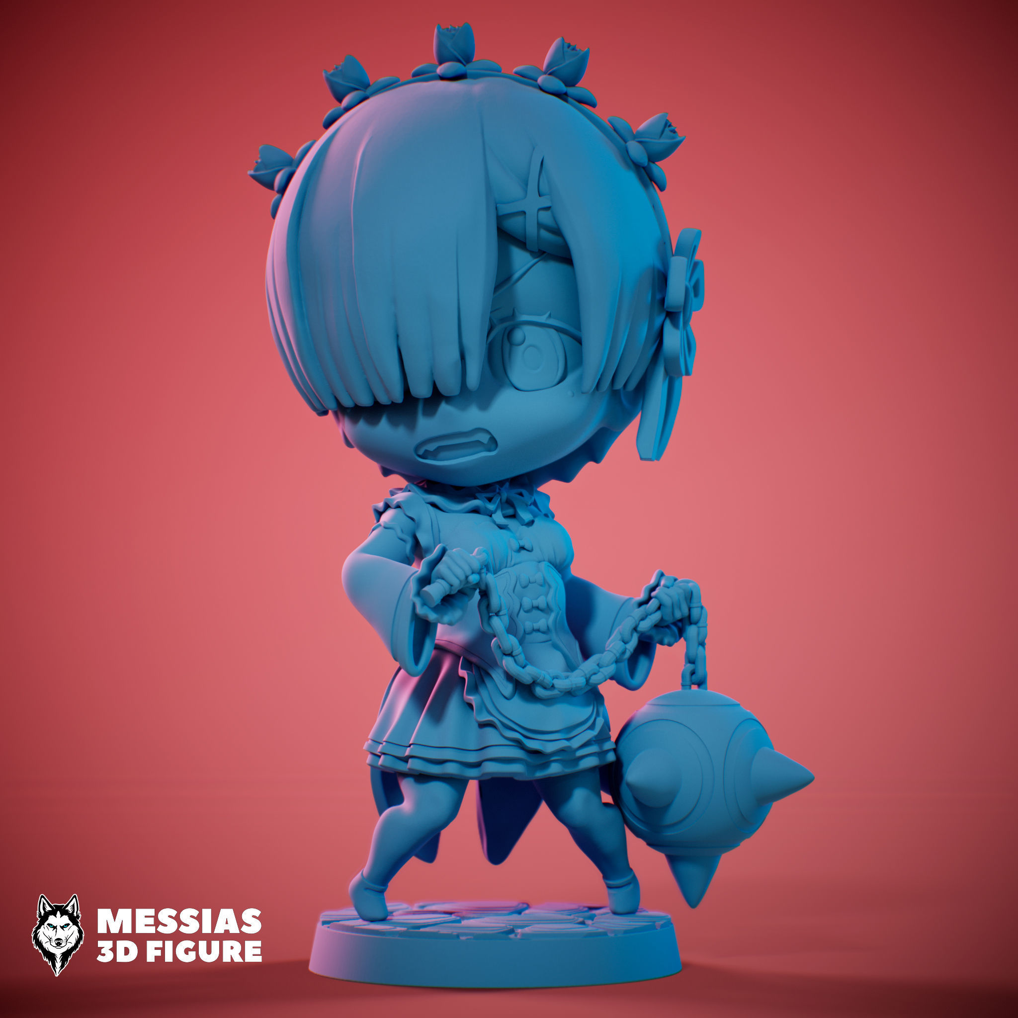 Rem Chibi 3D model 3D printable | CGTrader