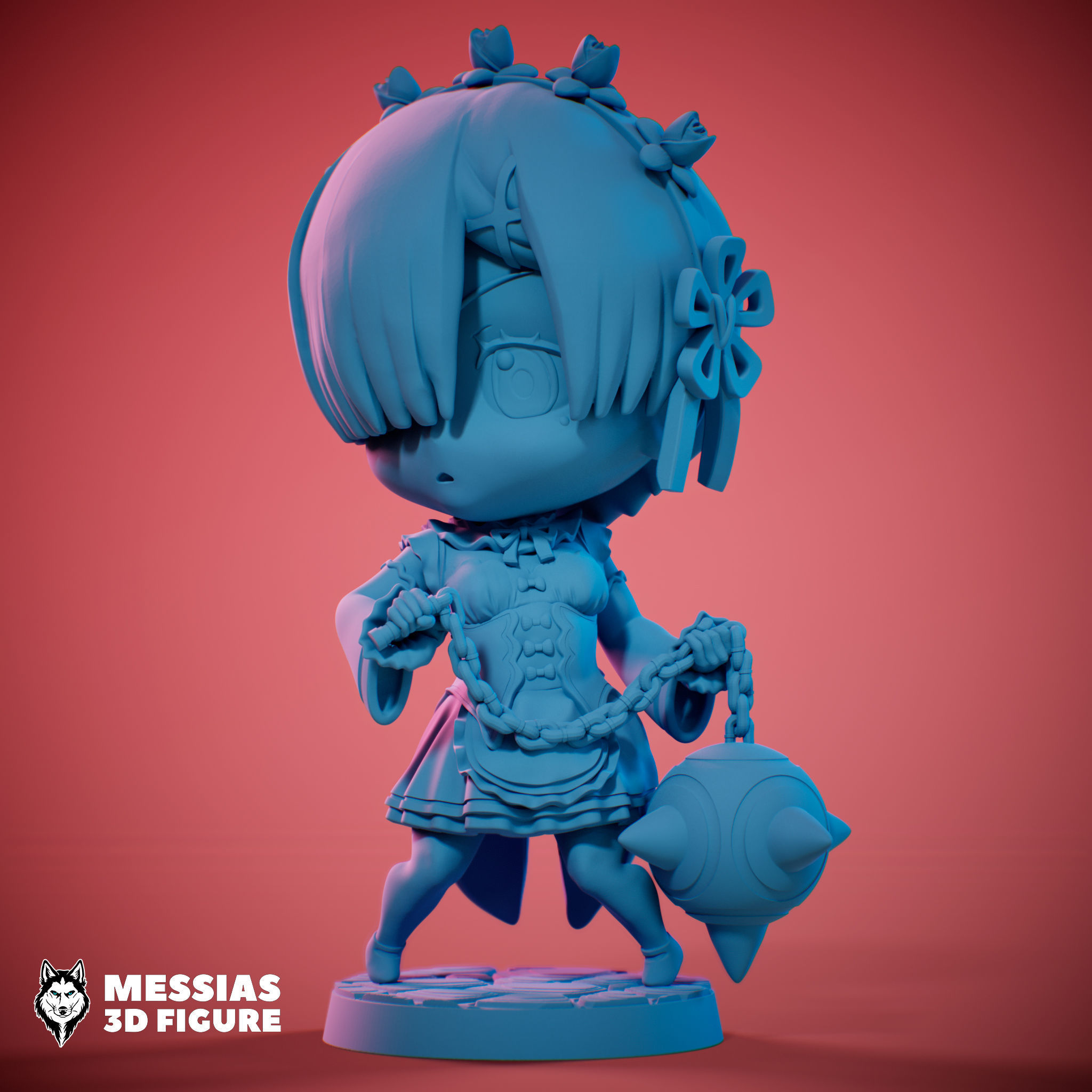 Rem Chibi 3D model 3D printable | CGTrader