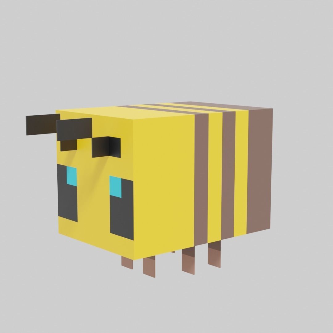 3D model Minecraft Bee VR / AR / low-poly | CGTrader