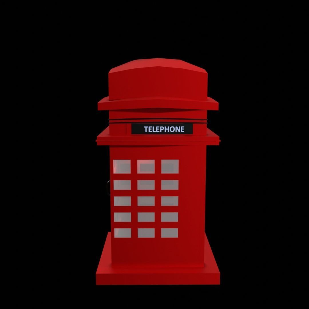 british telephone booth free 3D model | CGTrader