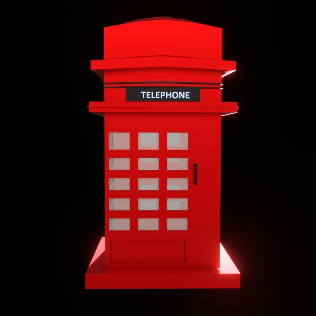 british telephone booth free 3D model | CGTrader
